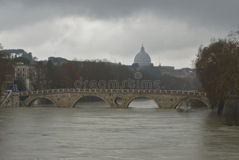 Flood on Rome editorial stock photo. Image of emergence - 7425373