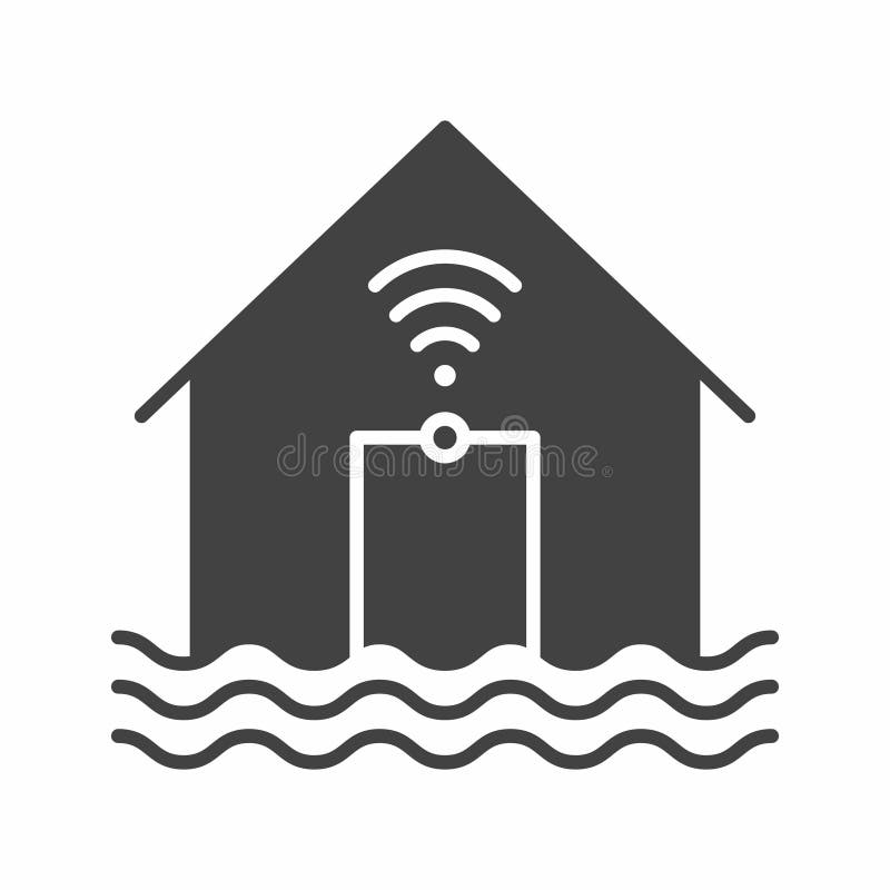 Flood Sensor Icon Vector Image. Stock Vector - Illustration of outline ...
