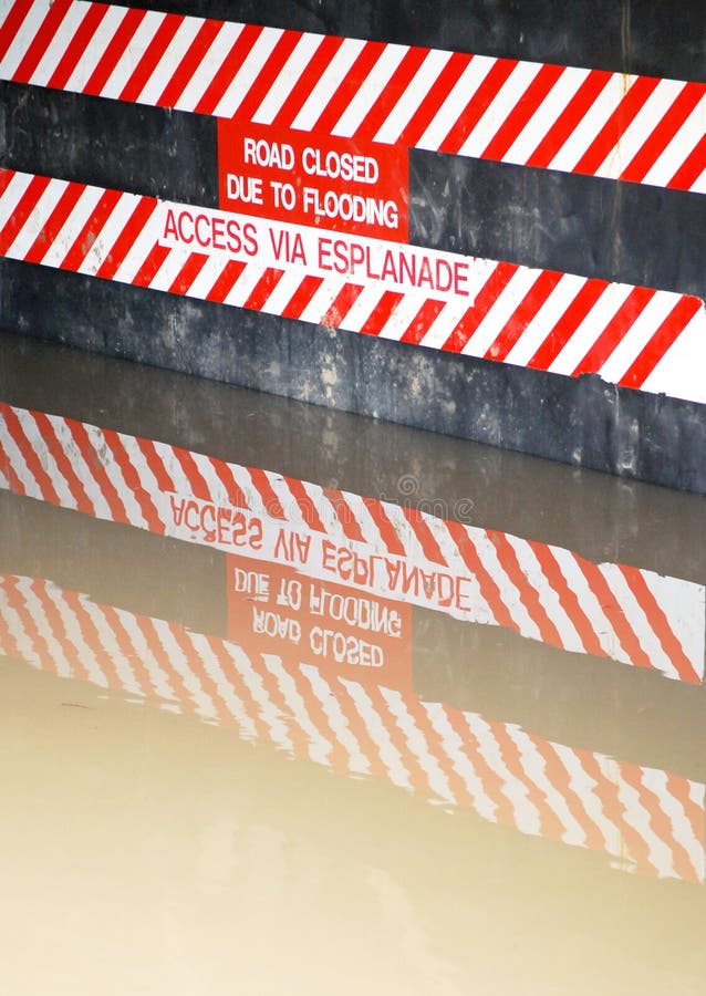 Flood sign stock image. Image of weather, york, restrictions - 12164209
