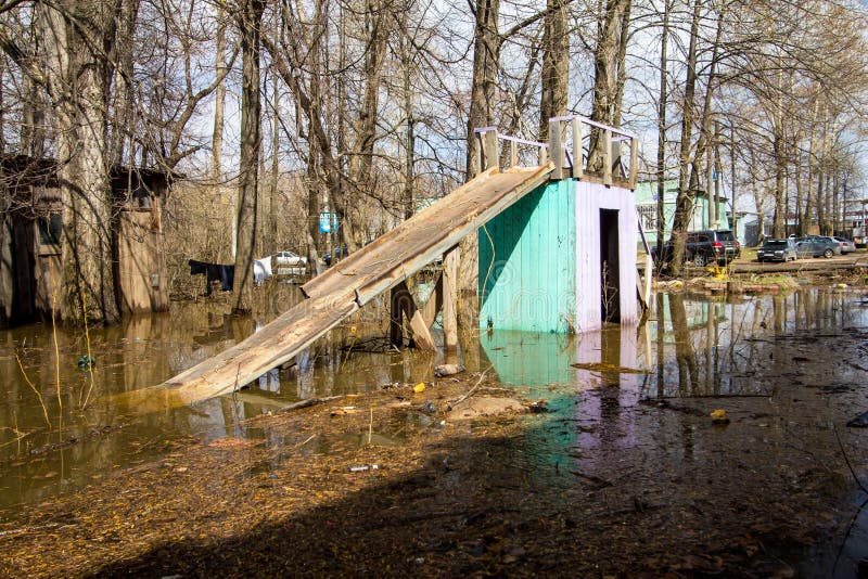 Flood stock image. Image of sunset, high, nature, russia - 93123617