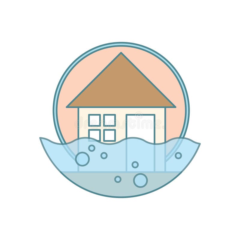 Flood. Vector Illustration Decorative Design Stock Vector ...