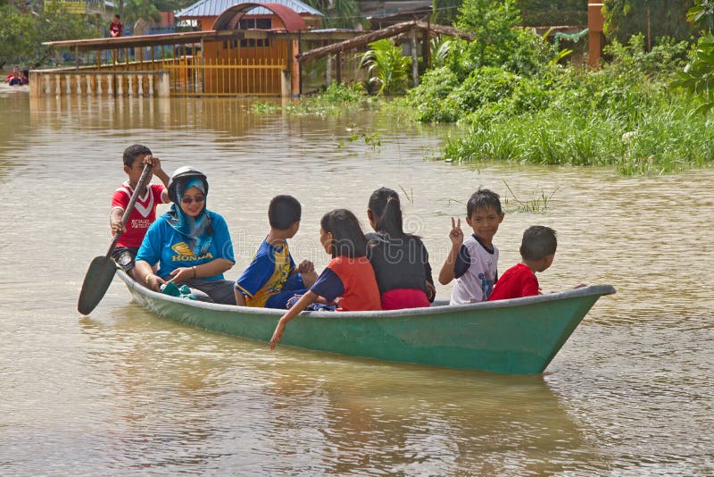 Kids in Flood editorial photography. Image of food, family - 22269462