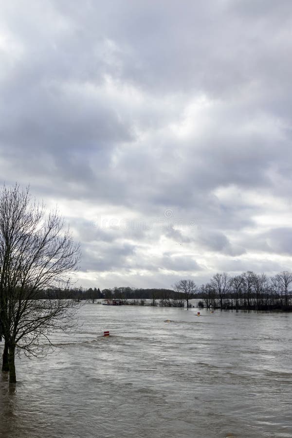 Flood. Water from the River Flooded the Area. High Water Stock ...