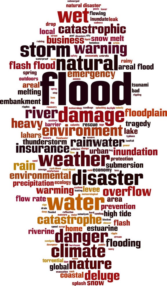 Flood word cloud stock vector. Illustration of melt - 161814845