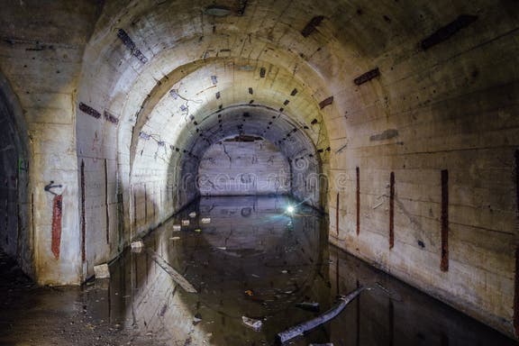 Flooded Arced Room at Object 221, Abandoned Soviet Bunker, Reserve ...