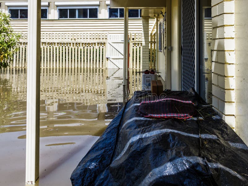 Flooded Back Yard stock photo. Image of backyard, destroyed - 36288058
