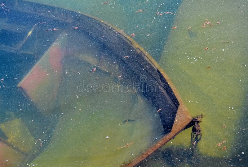 Flooded boat stock image. Image of destruction, loss - 52822465