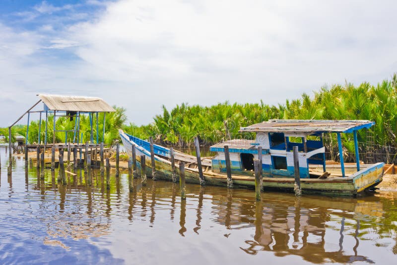 Flooded Boat on Coast after Tsunami Stock Photo - Image of force ...