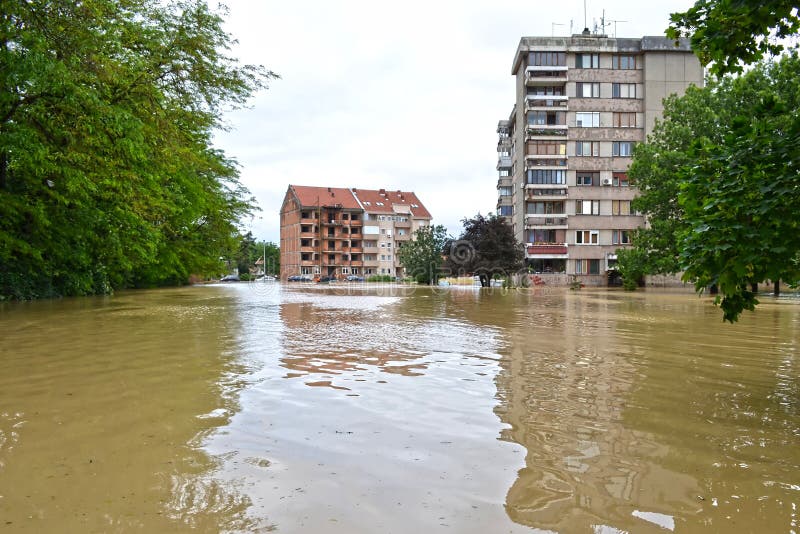 Flooded buildings stock image. Image of building, floods - 54272745
