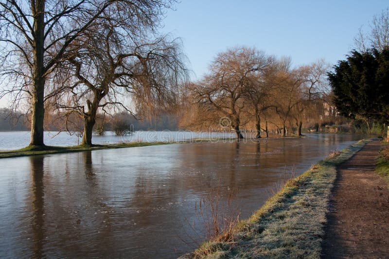 Flooded River stock image. Image of water, field, river - 11287257