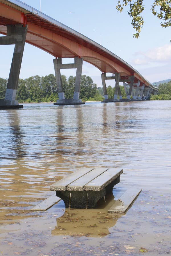 Flooded River stock photo. Image of flooded, river, snow - 25235538