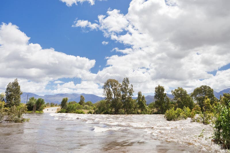 Flooded River after Heavy Rains Stock Photo - Image of rising, river ...