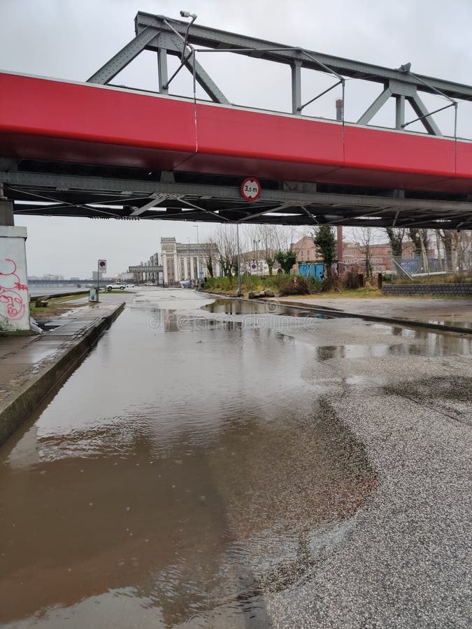 Flooded Bridge editorial photo. Image of flow, bridge - 2742546