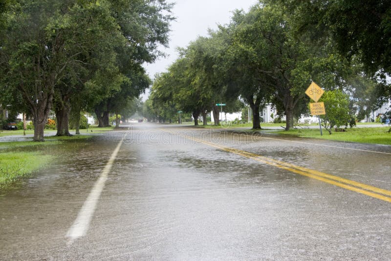 Flooded Roadway editorial photo. Image of danger, excess - 6130131