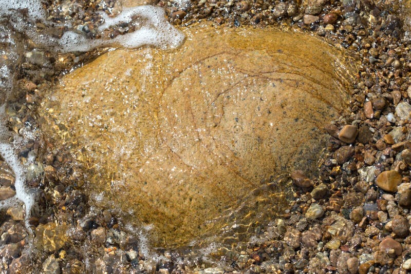 Flooded Stone with Foam and Water Bubbles, Texture Stock Image - Image ...