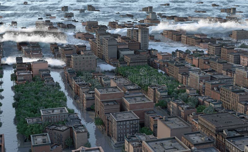 Flooding City Disaster. Concept Idea Stock Illustration - Illustration ... Flooding City Disaster. Concept Idea Stock Illustration - Illustration ...