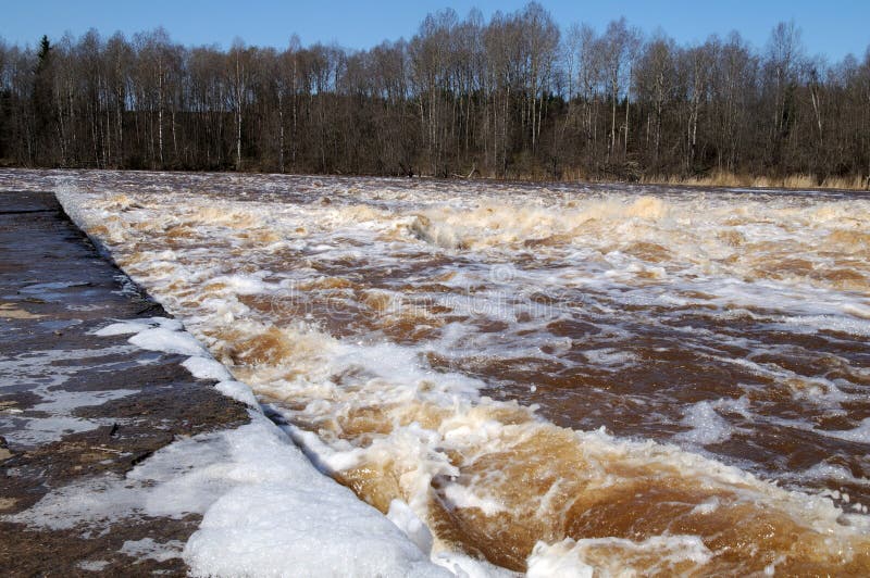 Flooding Dam stock image. Image of break, agitated, cascade - 9211727