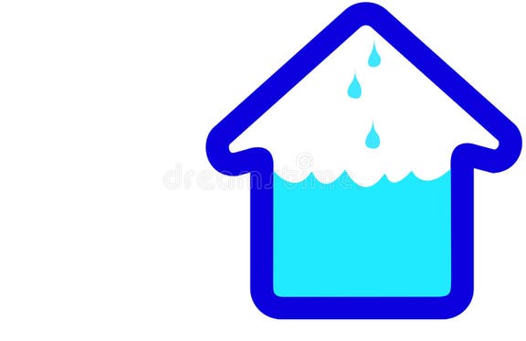 Flooding House Home Icon stock illustration. Illustration of pump - 4991891