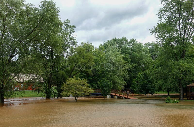 Flooding from a Hurricane stock image. Image of environment - 210263183