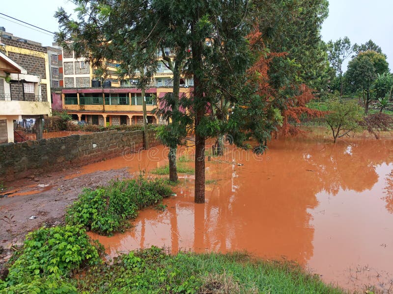 Flooding in Kinoo Kiambu County in Kenya Stock Image - Image of areas ...