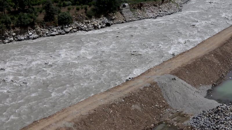 Flooding in River after Heavy Rain in the Valley Stock Footage - Video ...