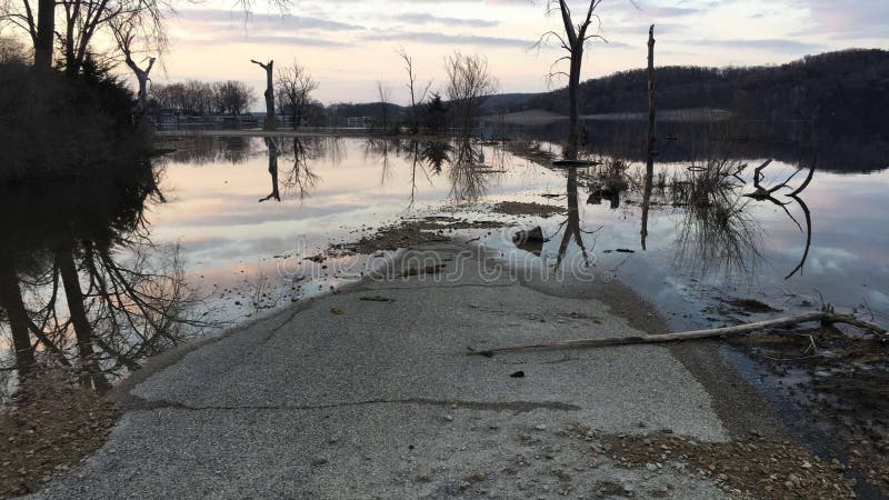 Flooding road stock image. Image of trees, flooded, flooding - 146714119