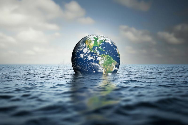 Flooding World Concept, AI Generated Stock Illustration - Illustration ...