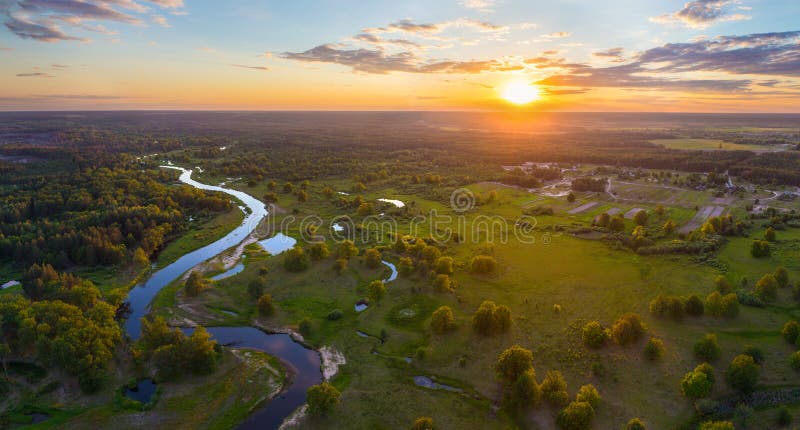 Belarusian landscape stock image. Image of evening, landscape - 92522595