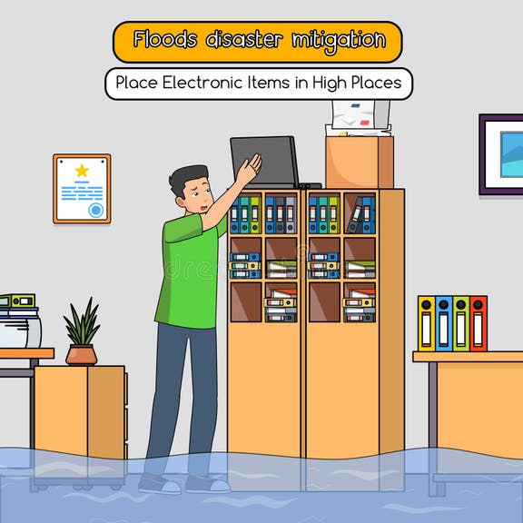 Floods Disaster Mitigation_3 Stock Vector - Illustration of poster ...