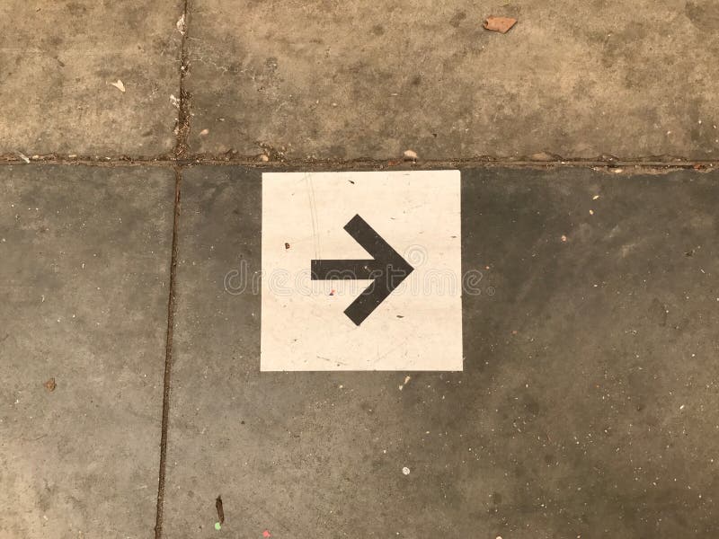 Floor arrow stock photo. Image of pavement, black, forward - 93297966