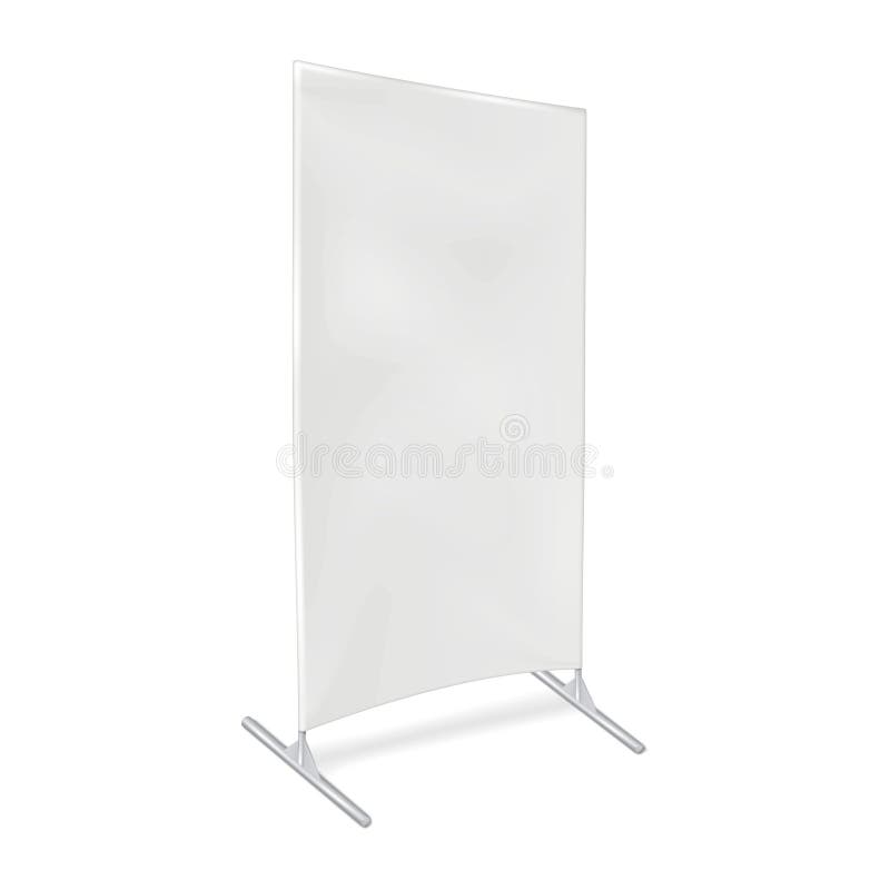 Floor Banner Stand Vector Mock-up. Vertical Pop-up Display Realistic ...