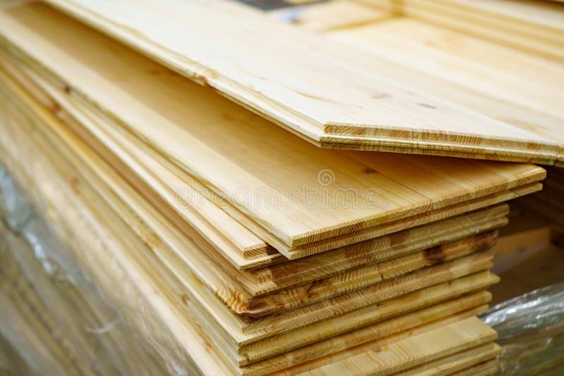 Floor Board on Shelves in a Hardware Store. Stock Image - Image of ...