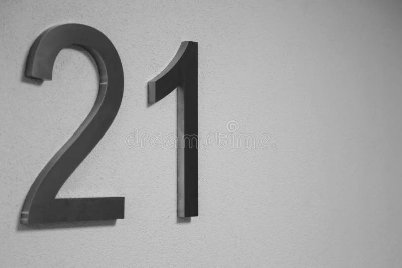 Floor Buttons in Elevator with Number 21 Twenty-one Stock Photo - Image ...