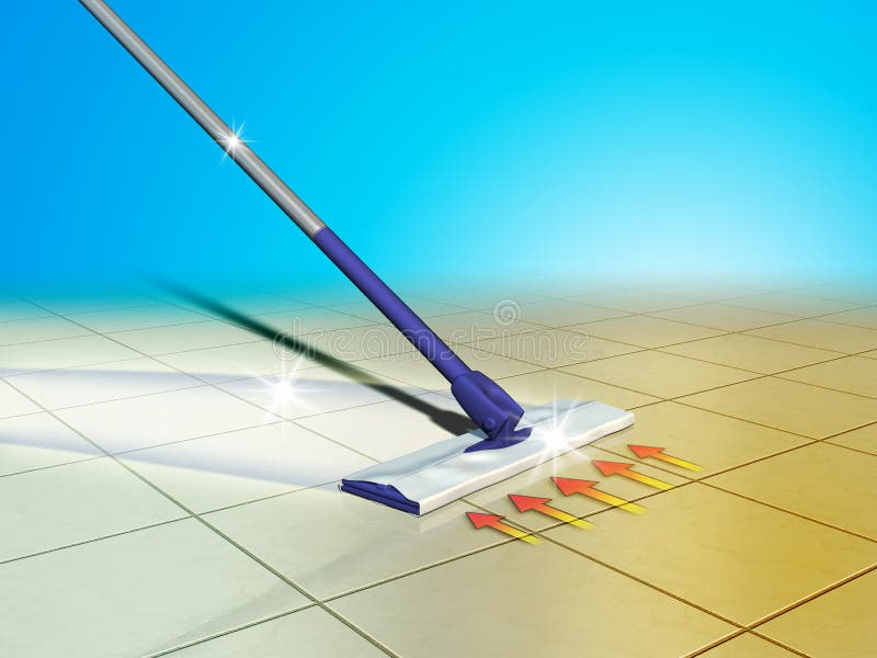 Floor cleaning stock illustration. Illustration of floor - 9805728