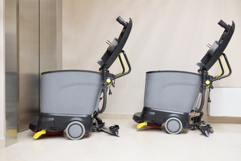 Floor cleaning machine stock image. Image of hall, cleanliness - 52713625