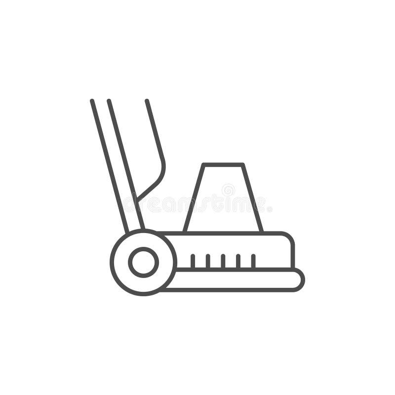 Floor Cleaning Machine Line Icon Stock Vector - Illustration of ...