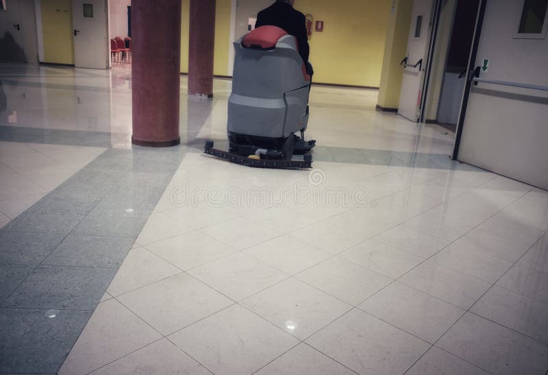 Floor Cleaning Machine with Operator Board Stock Photo - Image of ...