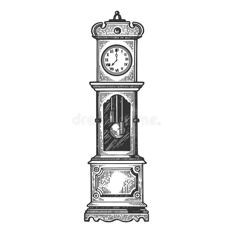 Pendulum Clock Coloring Book for Adults Vector Stock Vector ...