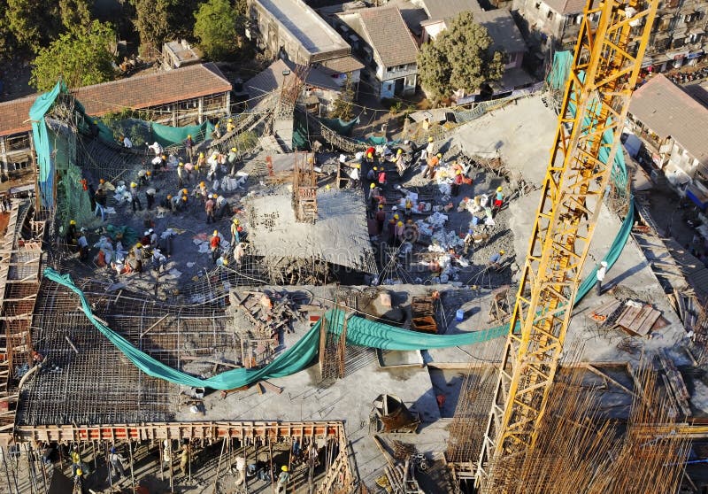 Floor Collapses of High Rise Block Editorial Stock Image - Image of ...