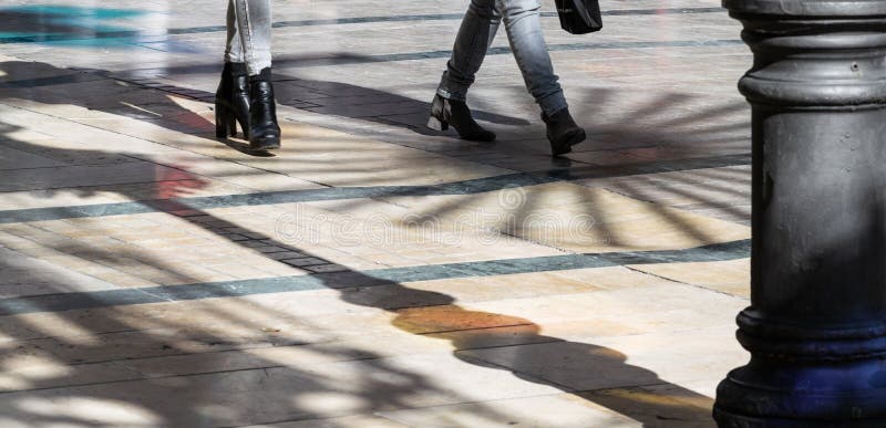 On the Floor during the Daytime Stock Image - Image of shadow, fashion ...