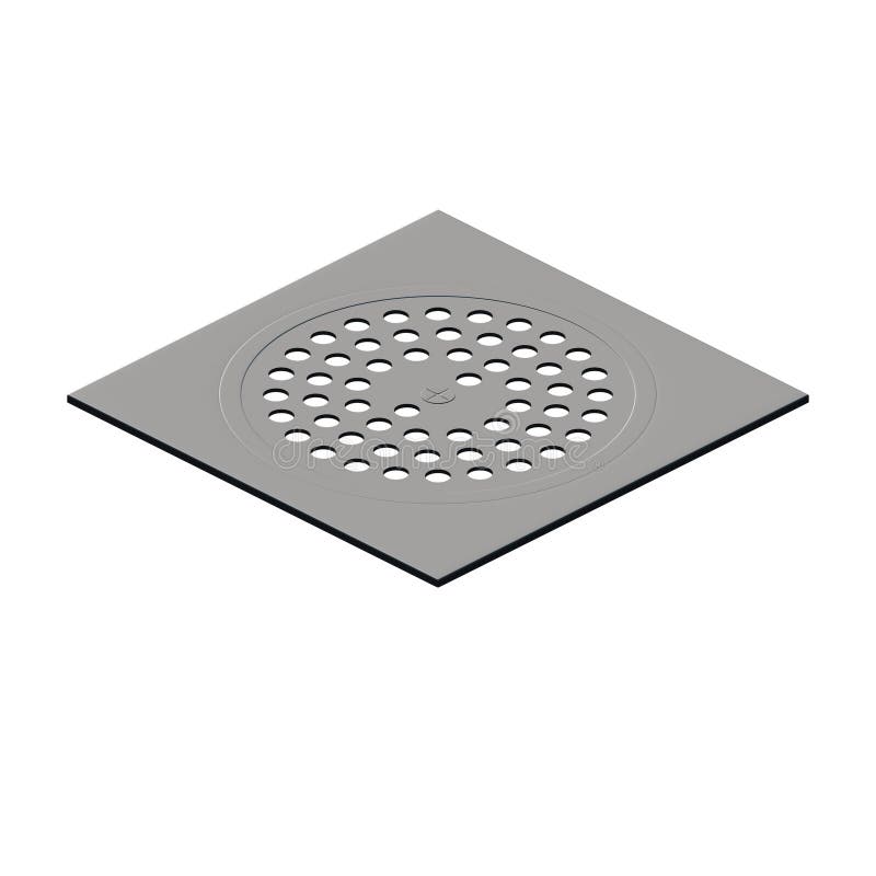 Floor Drain with Holes 3D Illustration Stock Illustration - Illustration of design, element ...