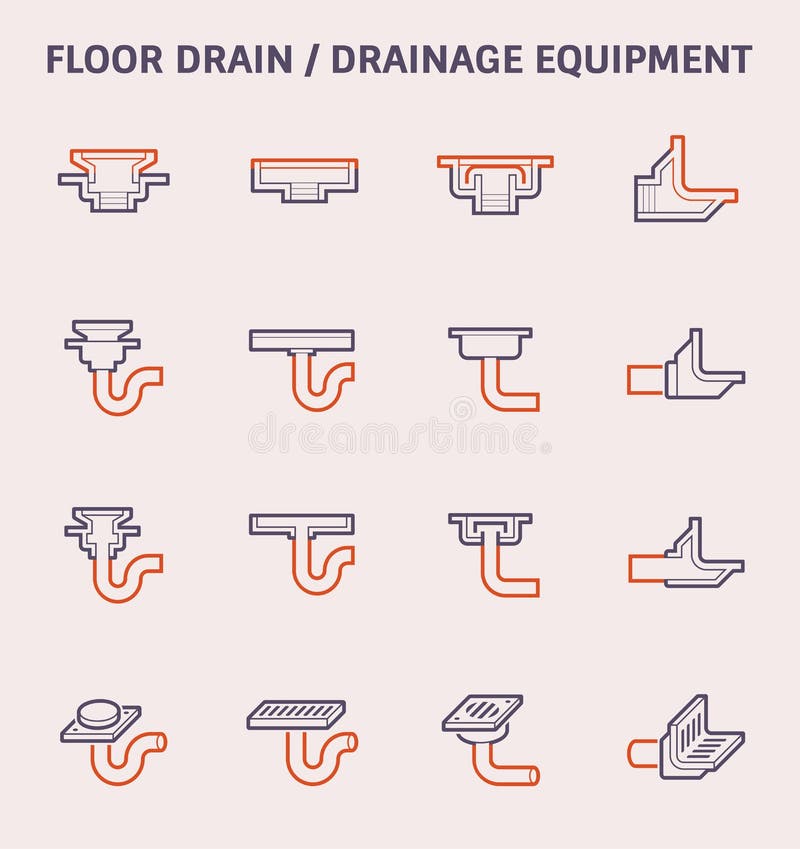 Floor drain icon stock vector. Illustration of design - 126725542