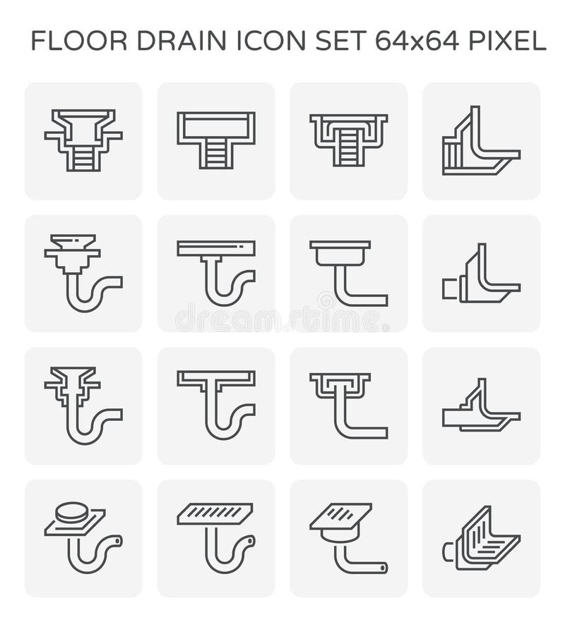Floor drain icon stock vector. Illustration of isolated - 122722260