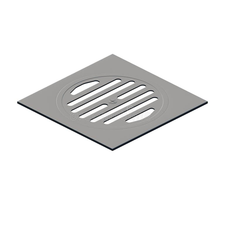 Floor Drain with Lines 3D Illustration Stock Illustration ...
