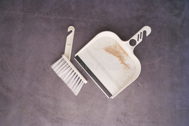 Floor Dust with Dust Pan Close Up , Stock Image - Image of sweep, broom ...