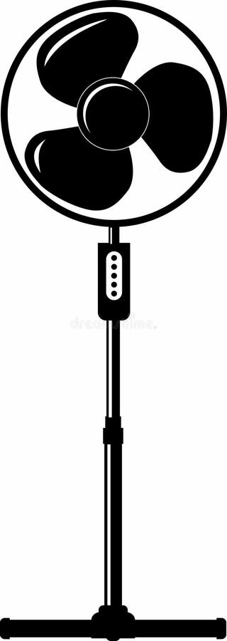 Floor Fan Icon in Flat Style. Vector Illustration Stock Vector ...