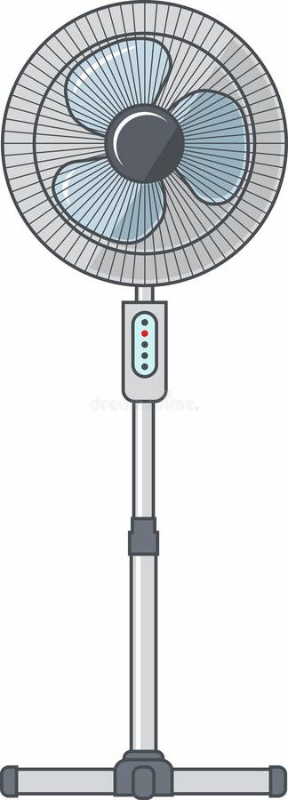 Floor Fan Icon in Flat Style. Vector Illustration Stock Vector ...