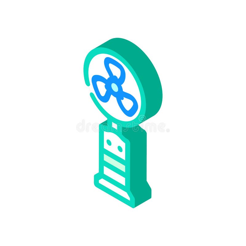 Floor Fan Isometric Icon Vector Illustration Stock Vector ...
