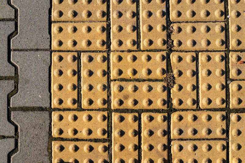 Textured Sidewalk Tactile Paving Accessibility Urban Environment Stock ...