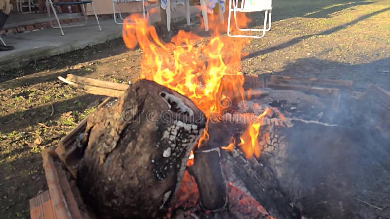 Floor Fire with Effect on Flames Stock Footage - Video of vehicle ...